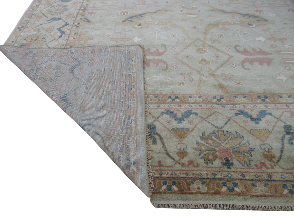 Hand-Knotted Indian Ushak Rug - Ref: 2329 - 417 x 310cm – Little-Persia