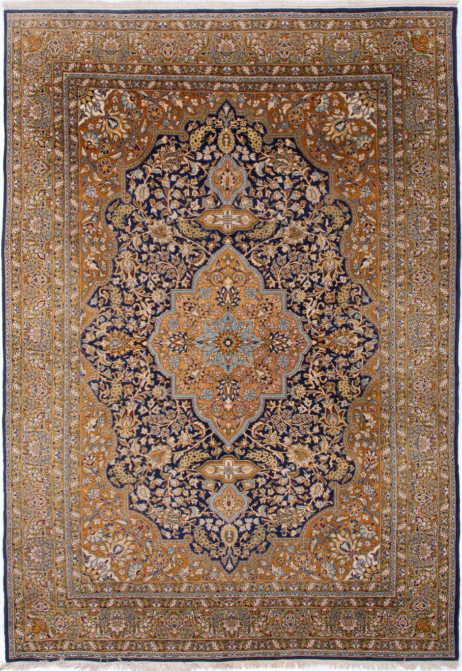Hand-Knotted Persian Qom Rug - Ref: 3312 - 155 x 100cm – Little-Persia