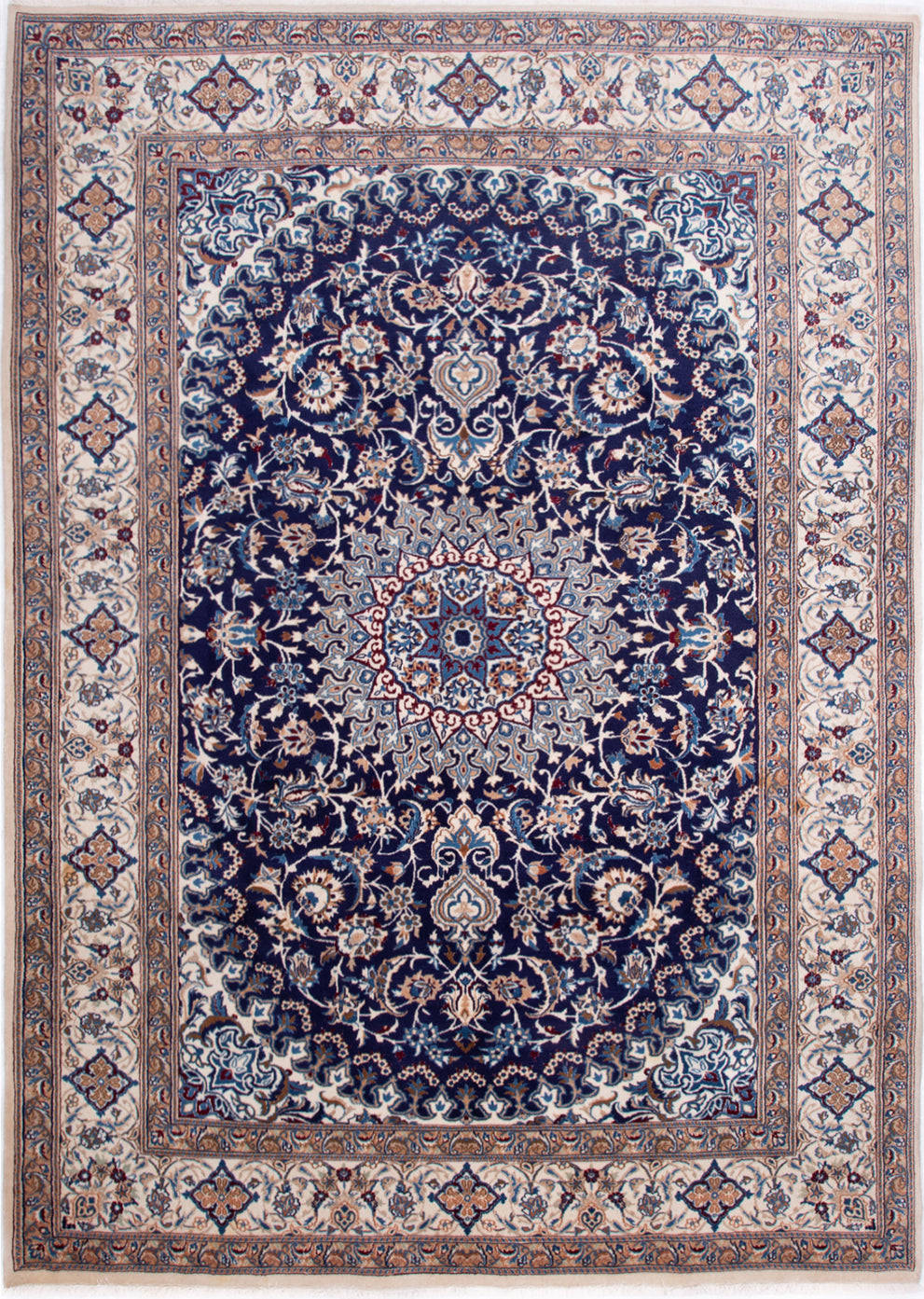 Hand-Knotted Persian Nain Rug - Ref: 3227 - 540 x 348cm – Little-Persia