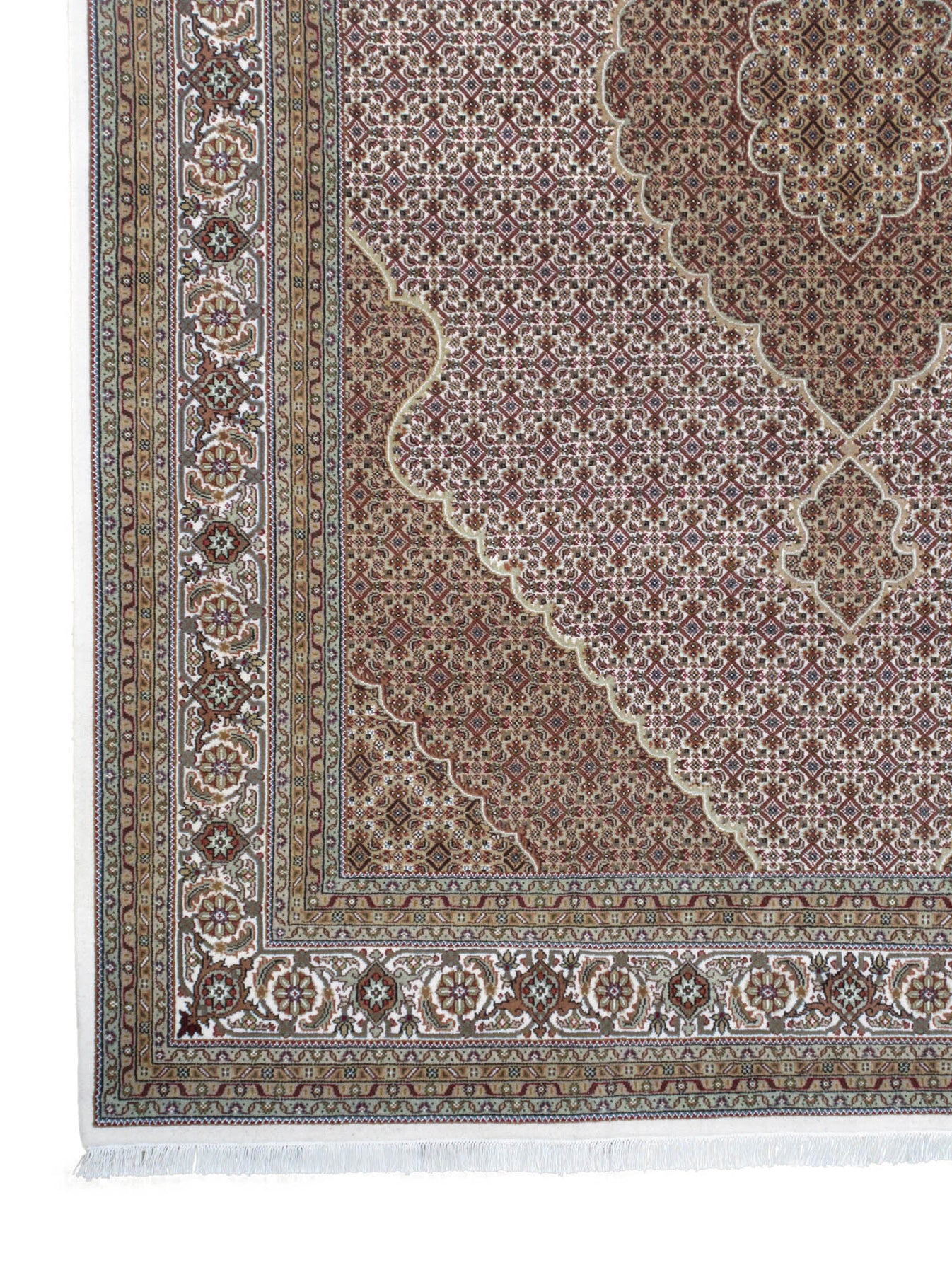 Indian Mahi Tabriz Rug - 371 x 275cm - Ref: 3438 – Little-Persia