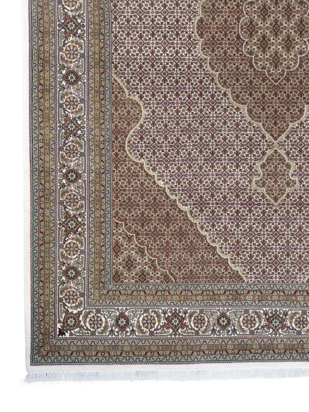 Indian Mahi Tabriz Rug - 371 x 275cm - Ref: 3438 – Little-Persia