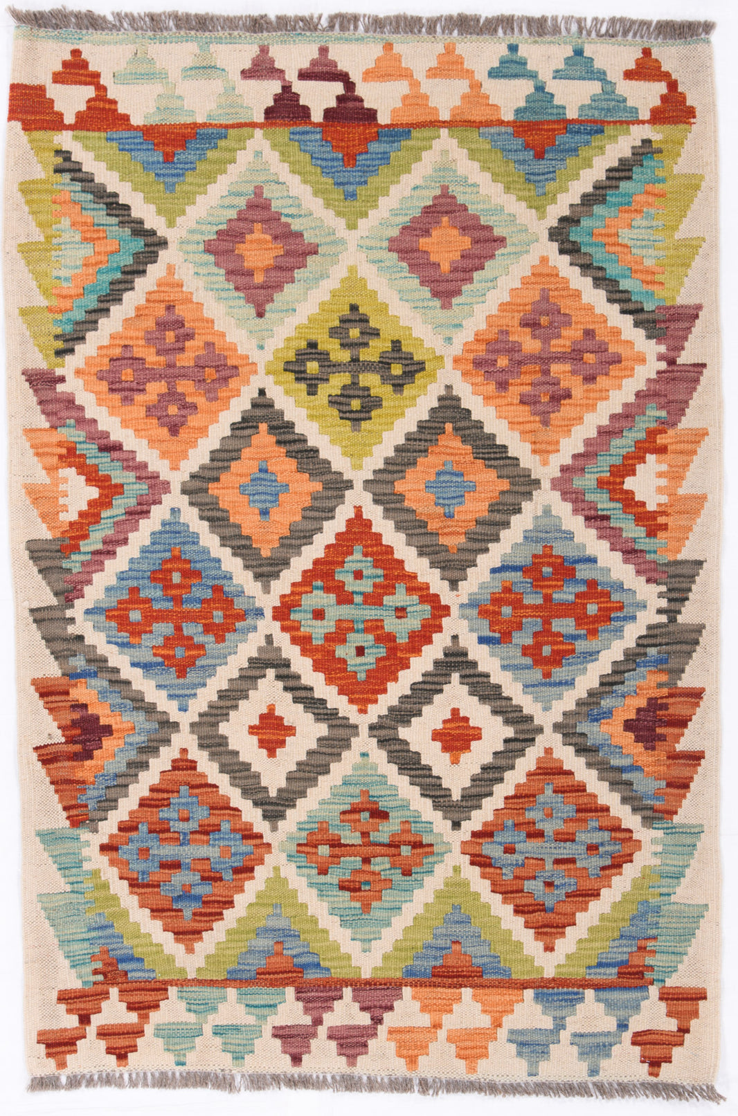 Afghan Kilim Rug - Ref: 2076 - 249 x 179cm – Little-Persia