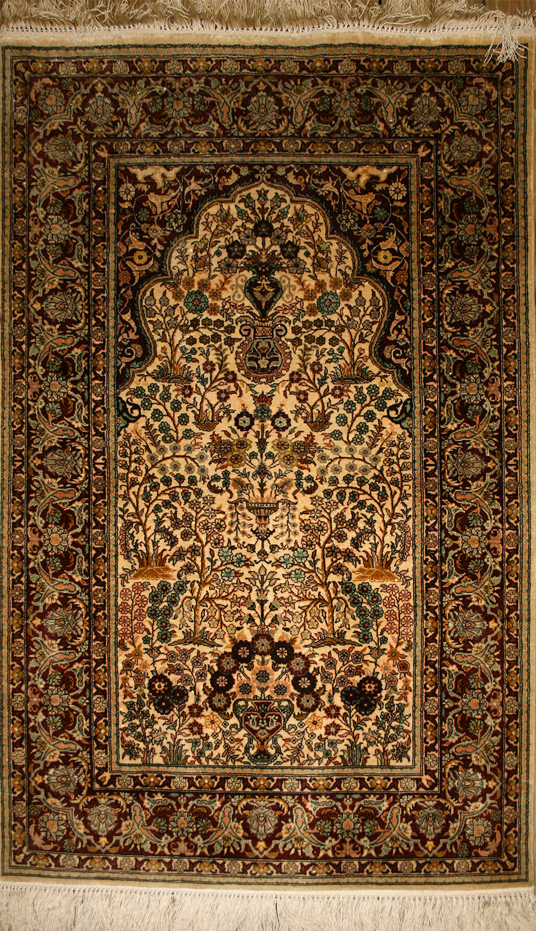 Hand-Knotted Turkish Hereke Silk Rug - Ref: 3266 - 120 x 78cm – Little ...