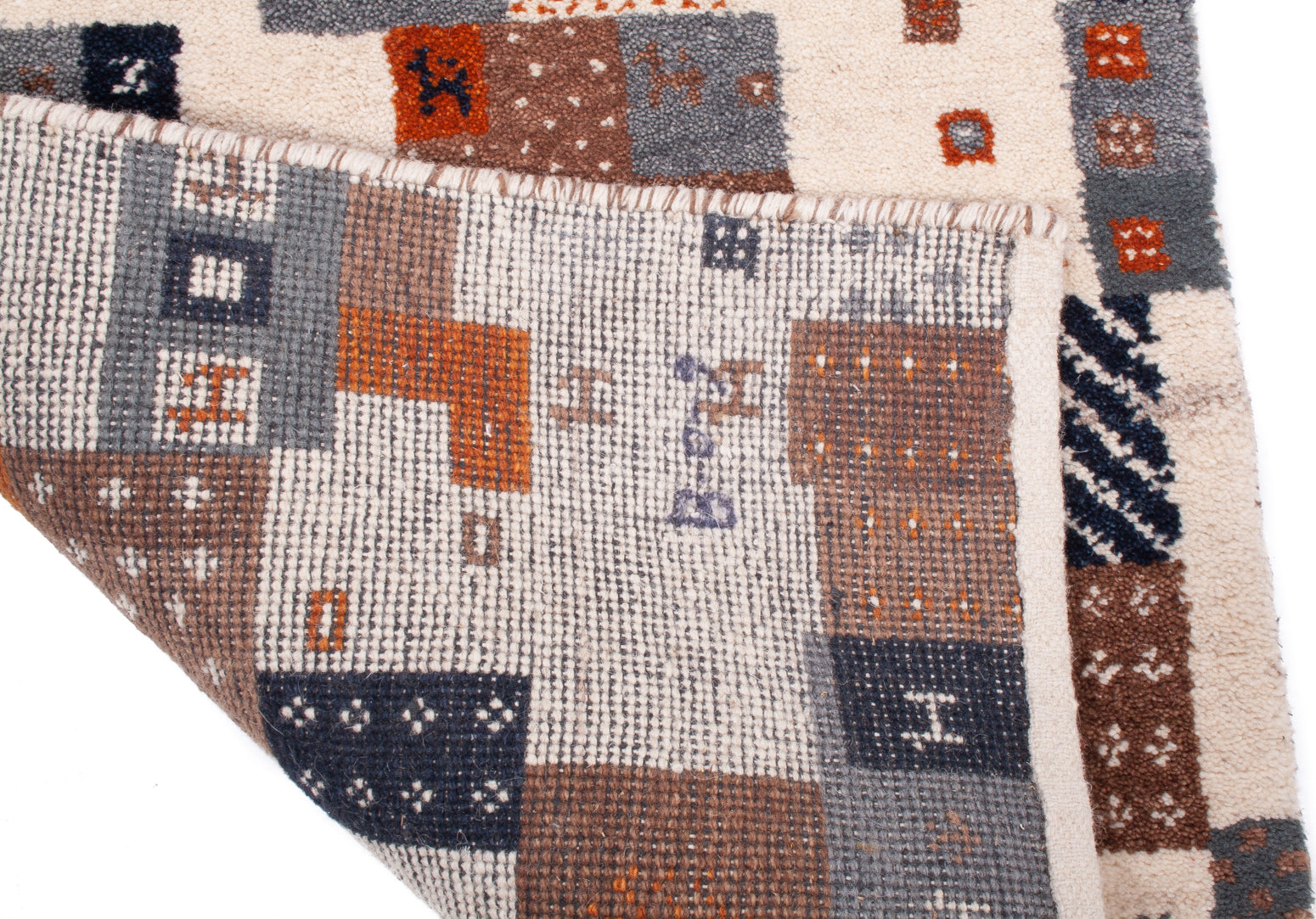 Hand-Knotted Indian Gabbeh Hall Runner Rug - Ref: 3410 - 200 x 76cm ...