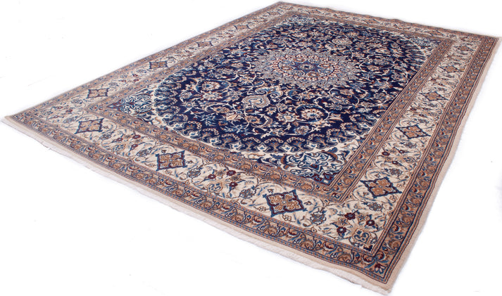 Hand-Knotted Persian Nain Rug - Ref: 3383 - 350 x 250cm – Little-Persia