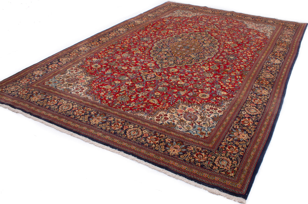 Hand-Knotted Persian Qom Kork Wool & Silk Rug - Ref: 3398 - 329 x 228cm ...