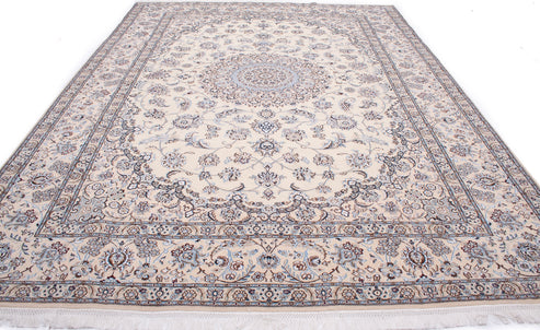Hand-Knotted Persian Nain Rug - Ref: 3385 - 349 x 246cm – Little-Persia