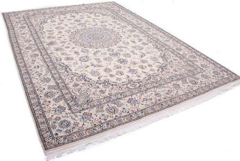 Hand-Knotted Persian Nain Rug - Ref: 3385 - 349 x 246cm – Little-Persia