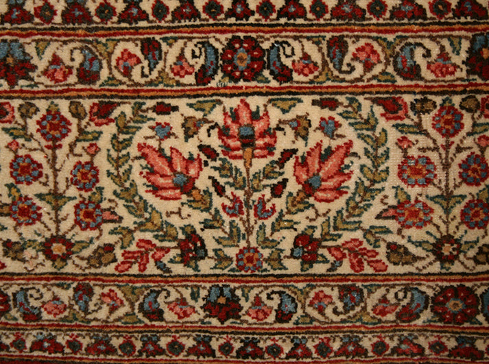 Hand-Knotted Antique Persian Qom Rug - Ref: 1230 - 328 x 222cm – Little ...