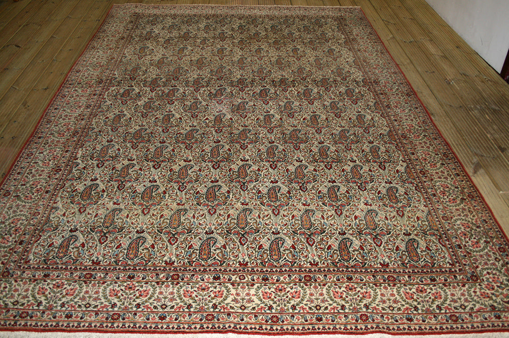 Hand-Knotted Antique Persian Qom Rug - Ref: 1230 - 328 x 222cm – Little ...