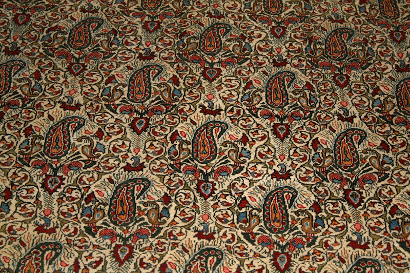 Hand-Knotted Antique Persian Qom Rug - Ref: 1230 - 328 x 222cm – Little ...