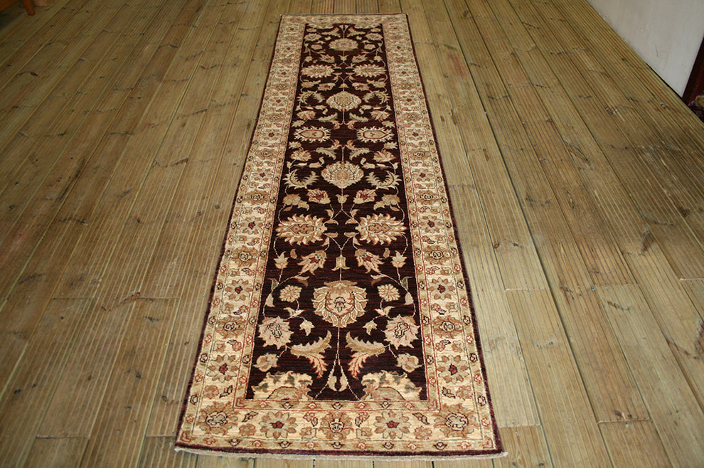 Hand-Knotted Afghan Ziegler Runner Rug - Ref: 1287 - 299 x 82cm ...