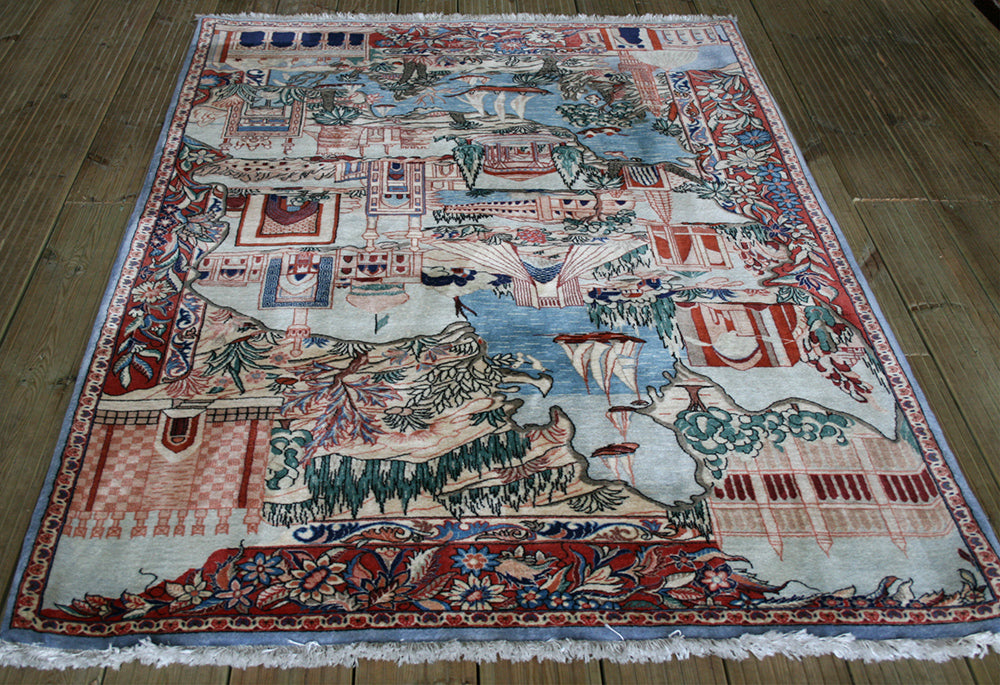 Hand-Knotted Persian Kashmar Rug - Ref: 11576 - 200 x 130cm – Little-Persia