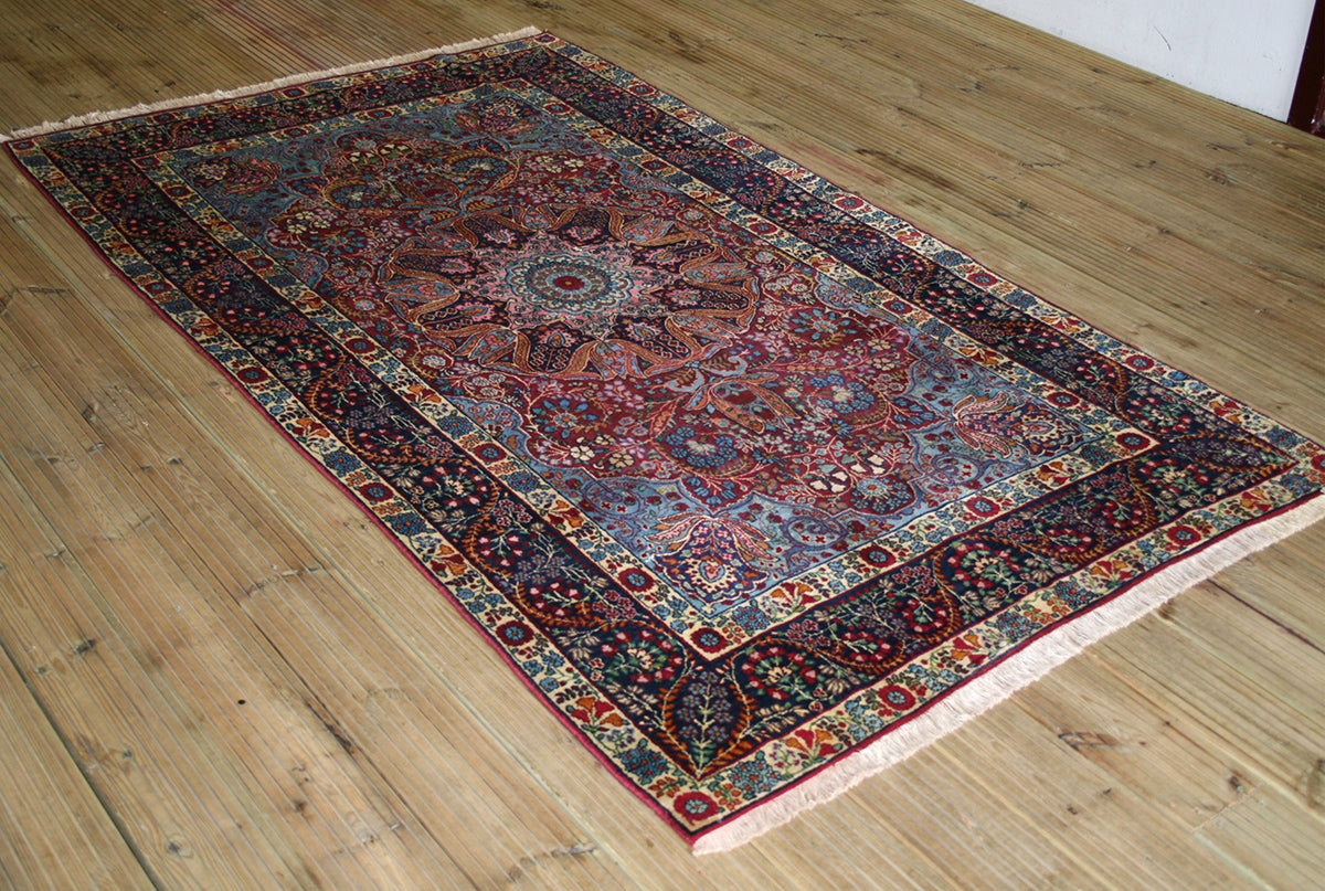 Hand-Knotted Antique Persian Yazd Rug - Ref: 11838 - 235 x 139cm ...