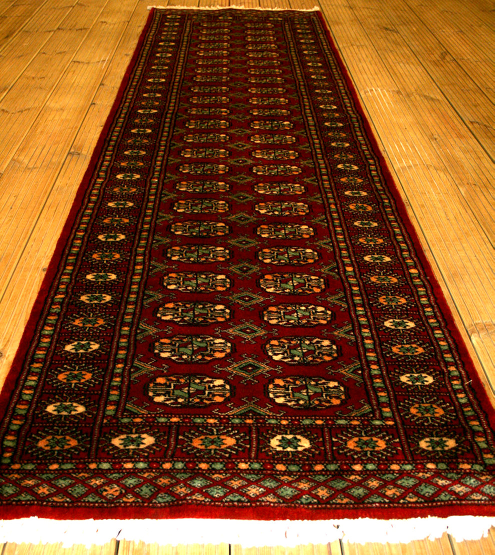 Hand-Knotted Pak-Persian Bokhara Runner Rug - Ref: 2194 - 250 x 79cm ...