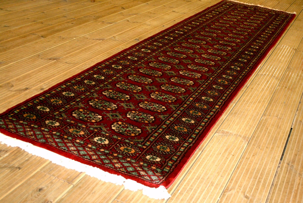Hand-Knotted Pak-Persian Bokhara Runner Rug - Ref: 2194 - 250 x 79cm ...