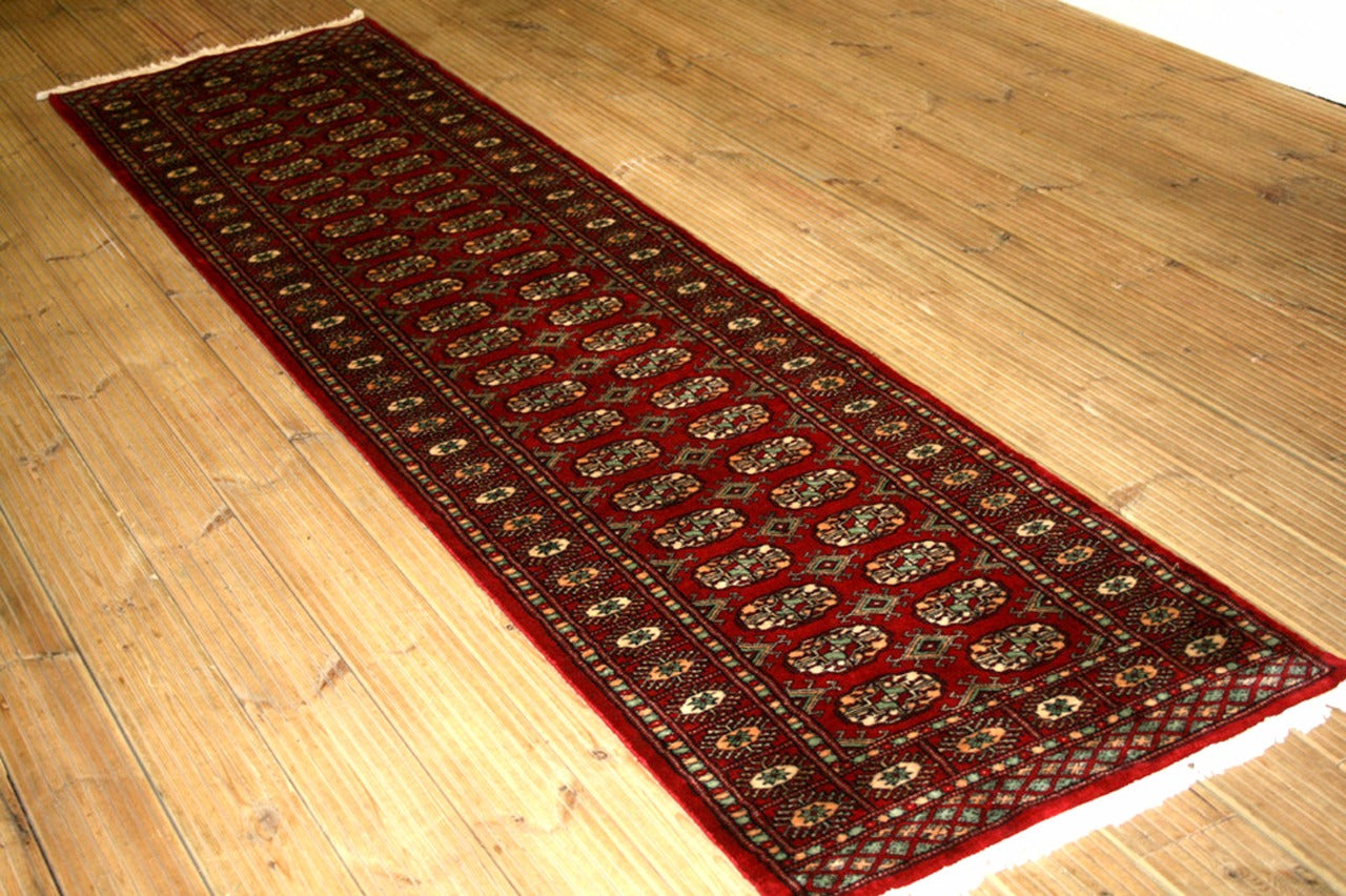 Hand-Knotted Pak-Persian Bokhara Runner Rug - Ref: 2194 - 250 x 79cm ...