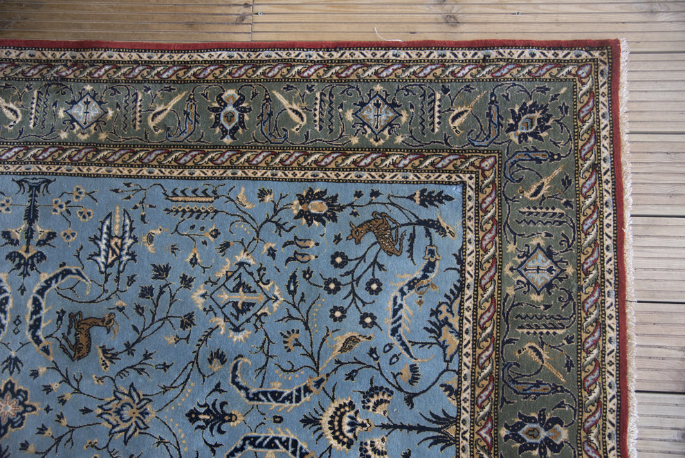 Hand-Knotted Semi-Antique Persian Qom Rug - Ref: 2400 - 209 x 135cm ...