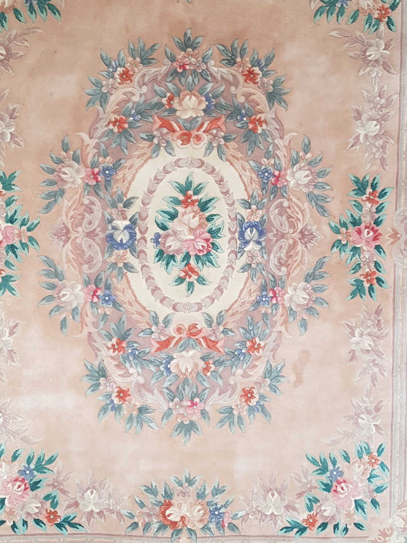 Hand-Knotted Chinese Aubusson Rug - Ref: 2647 - 309 x 242cm – Little-Persia