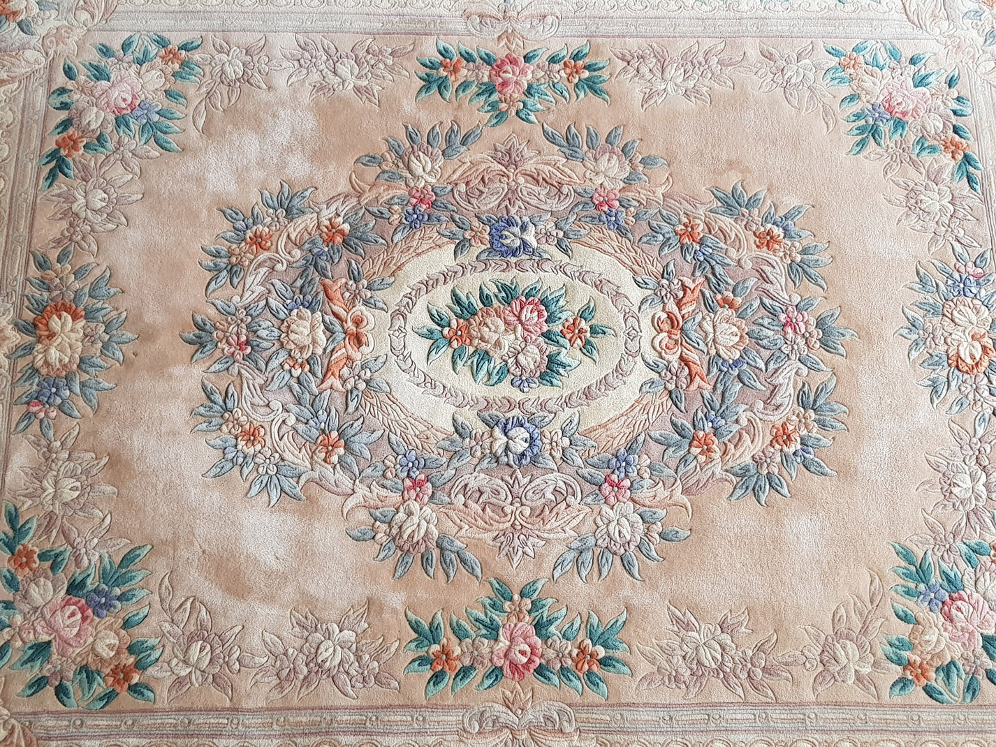 Hand-Knotted Chinese Aubusson Rug - Ref: 2647 - 309 x 242cm – Little-Persia
