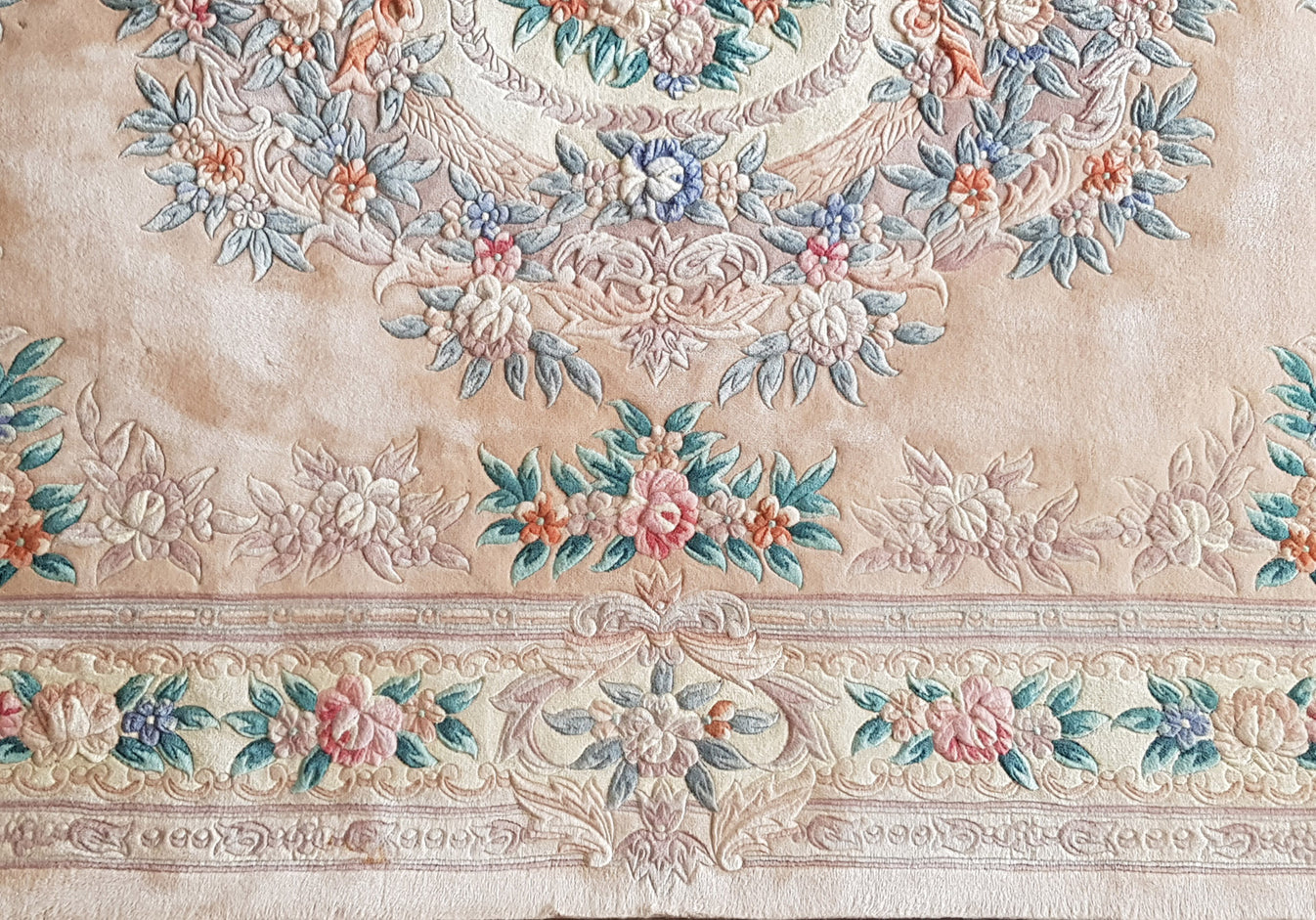 Hand-Knotted Chinese Aubusson Rug - Ref: 2647 - 309 x 242cm – Little-Persia