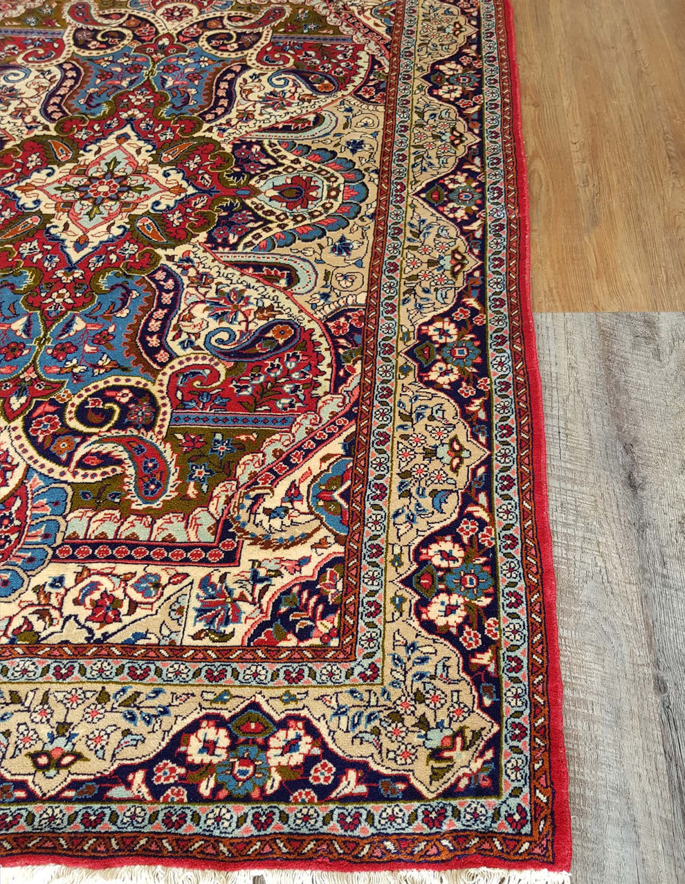 Hand-Knotted Persian Yazd Rug - Ref: 2660 - 242 x 152cm – Little-Persia