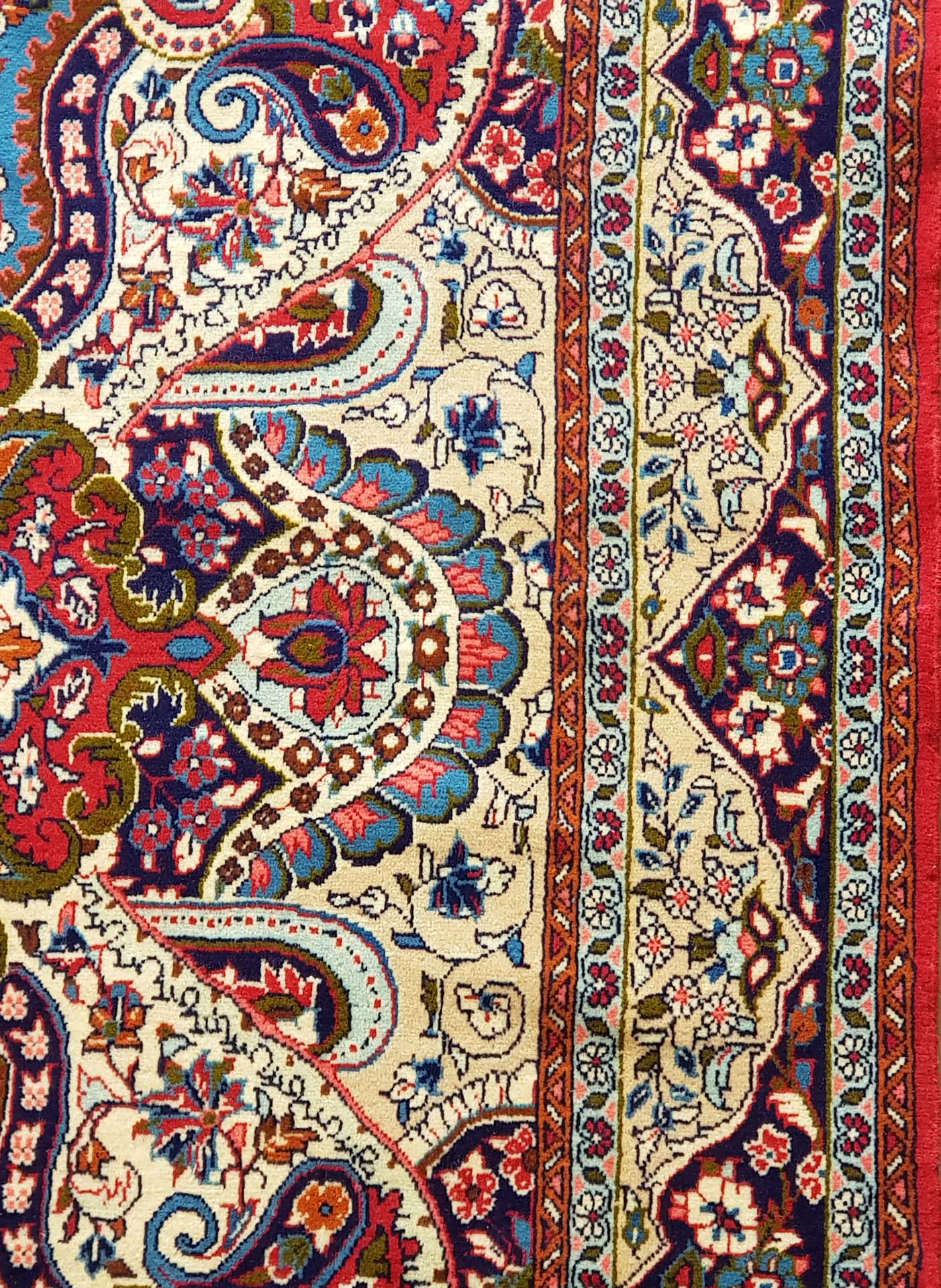 Hand-Knotted Persian Yazd Rug - Ref: 2660 - 242 x 152cm – Little-Persia