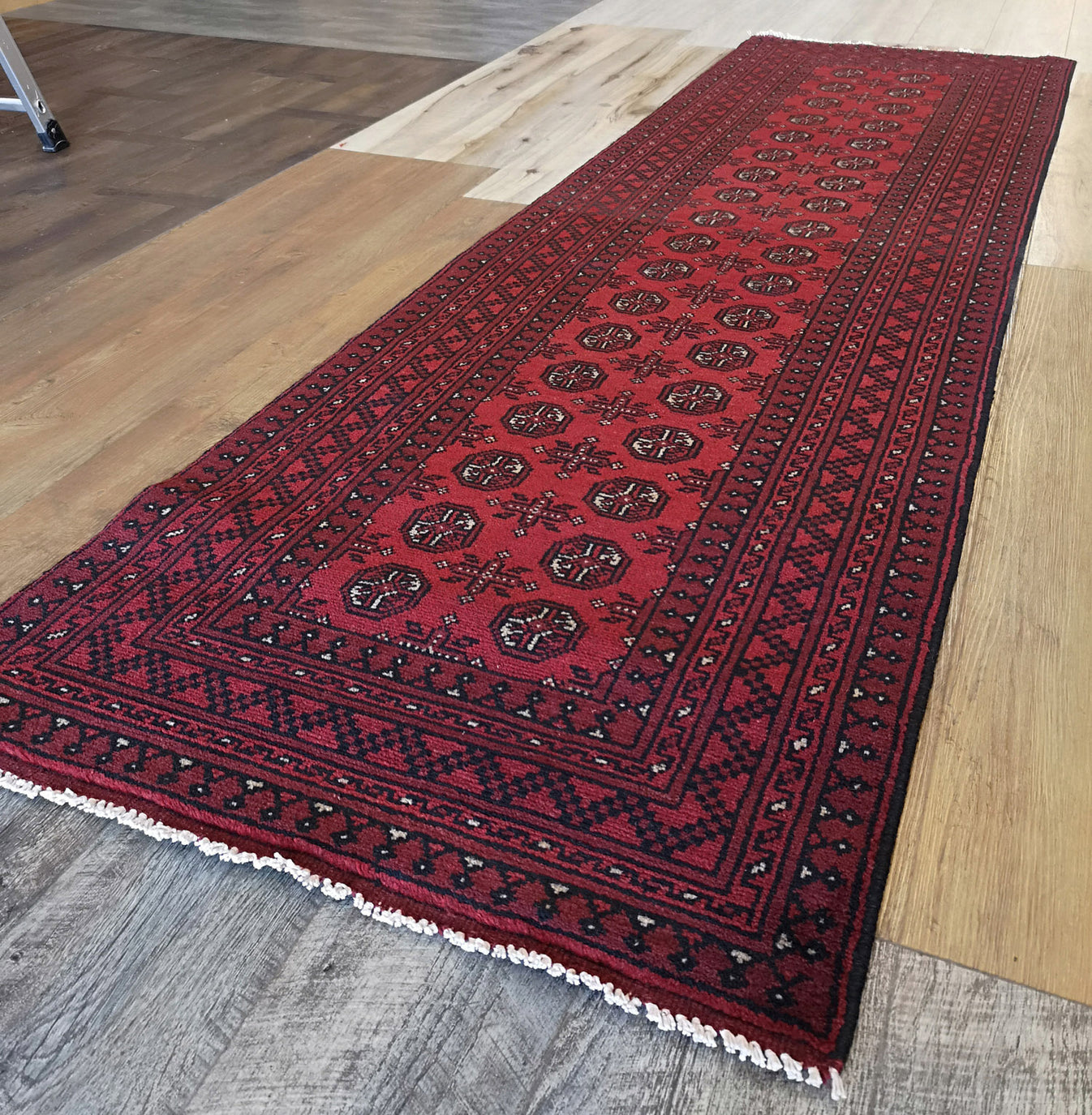 Hand-Knotted Afghan Aqcha Rug - Ref: 2784 - 285 x 82cm – Little-Persia