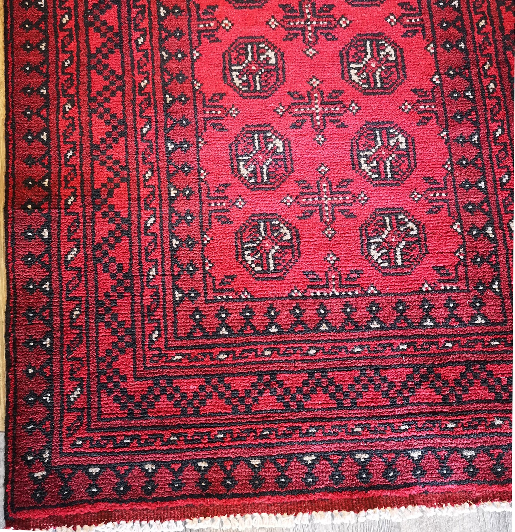 Hand-Knotted Afghan Aqcha Rug - Ref: 2784 - 285 x 82cm – Little-Persia