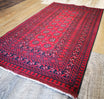 Hand-Knotted Afghan Aqcha Rug - Ref: 2793 - 183 x 103cm – Little-Persia