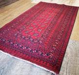 Hand-Knotted Afghan Aqcha Rug - Ref: 2793 - 183 x 103cm – Little-Persia