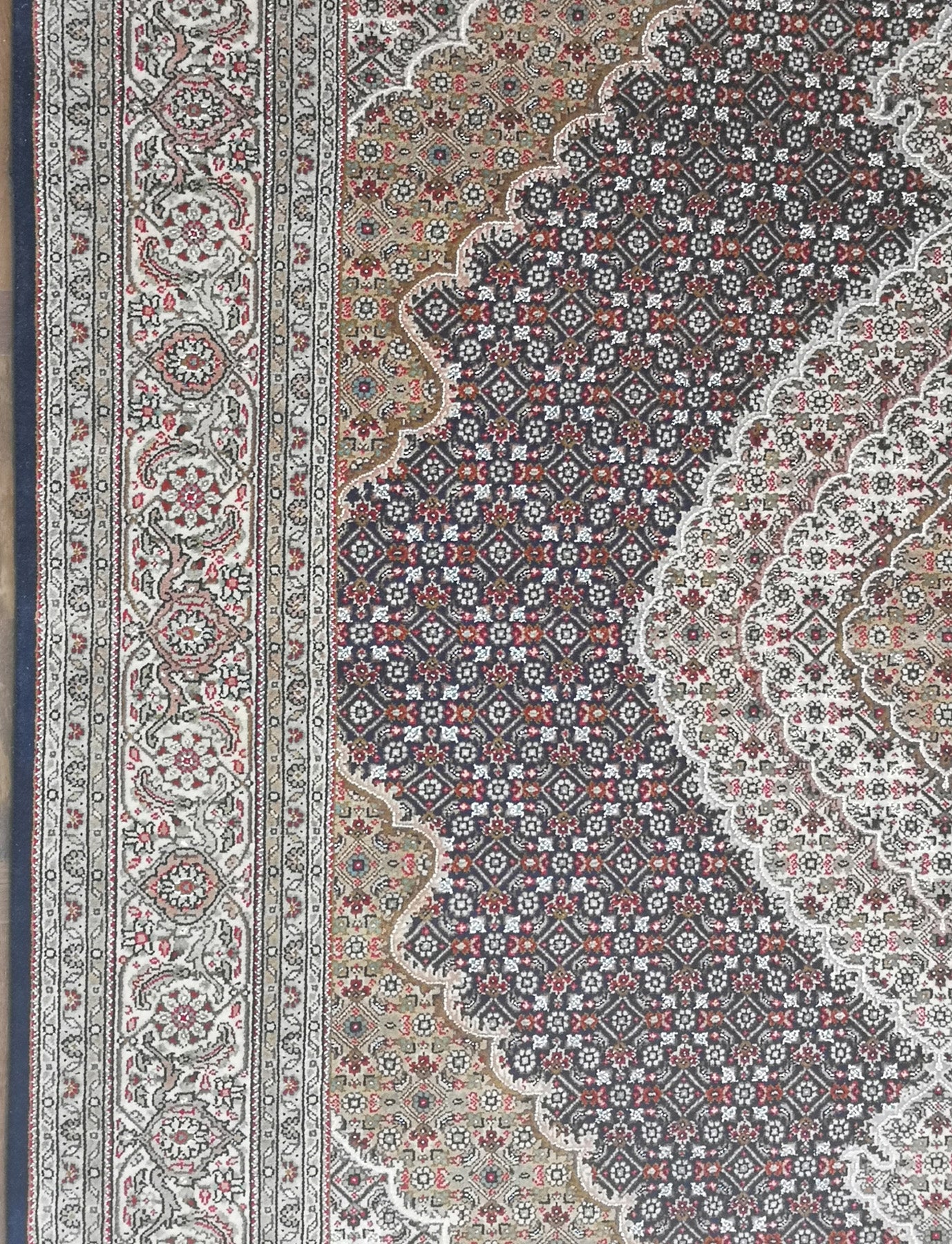 Hand-Knotted Indian Tabriz Rug - Ref: 2822 - 244 x 201cm – Little-Persia