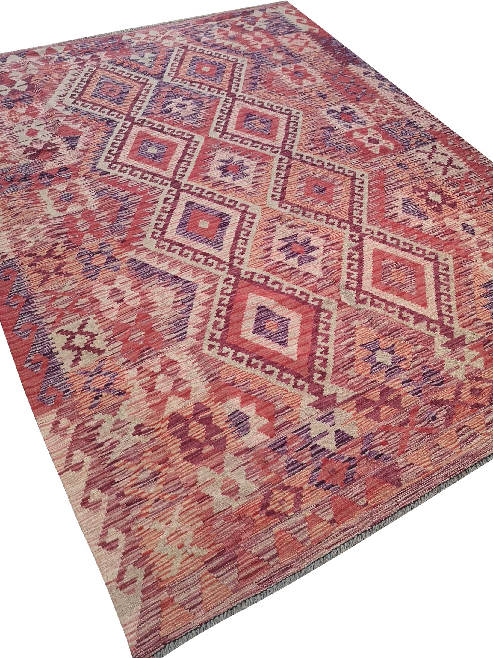 Afghan Kilim Rug - Ref: 2884 - 243 x 186cm – Little-Persia