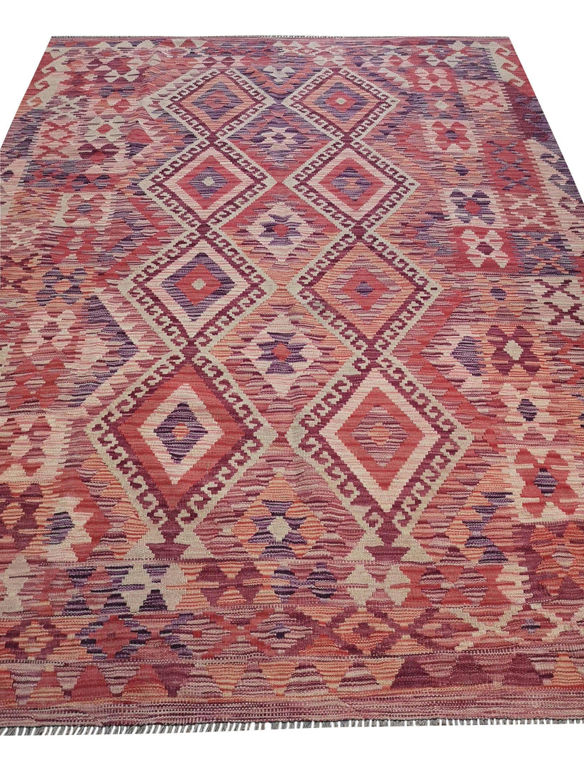 Afghan Kilim Rug - Ref: 2884 - 243 x 186cm – Little-Persia