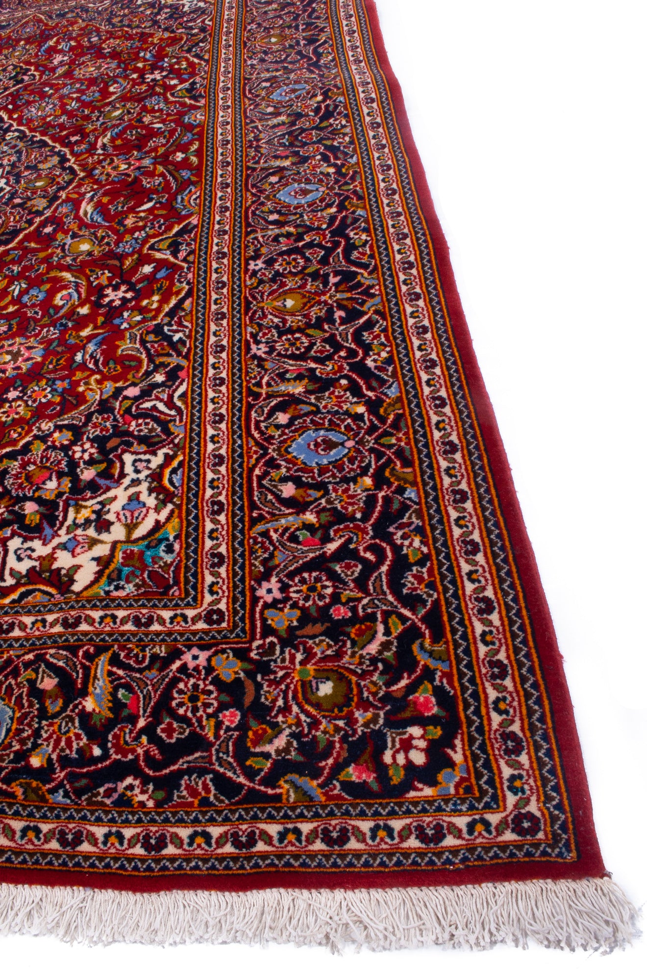 Hand-Knotted Persian Kashan Rug - Ref: 3051 - 220 x 140cm – Little-Persia