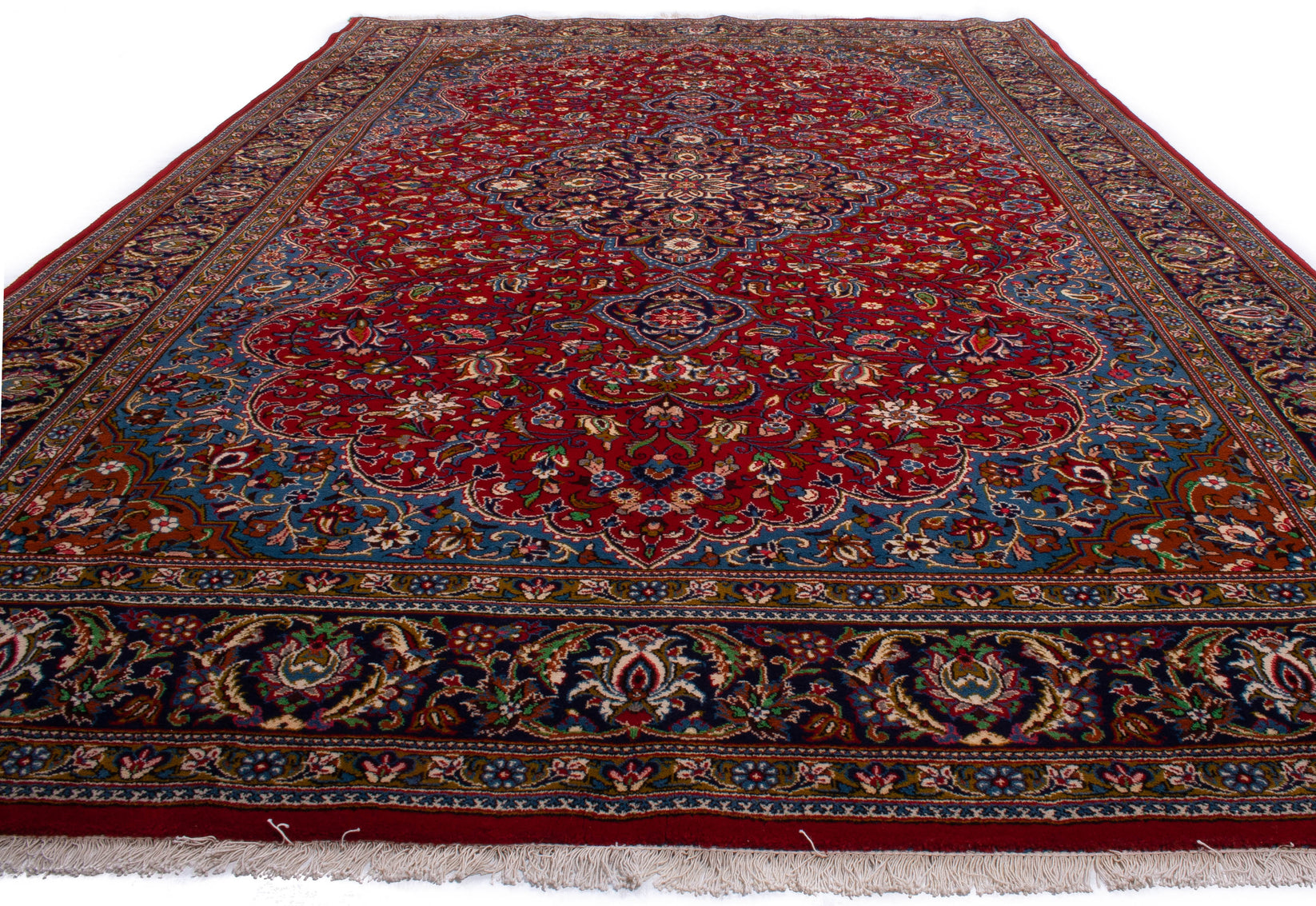 Hand-Knotted Semi-Antique Persian Qom Rug - Ref: 3144 - 370 x 243cm ...