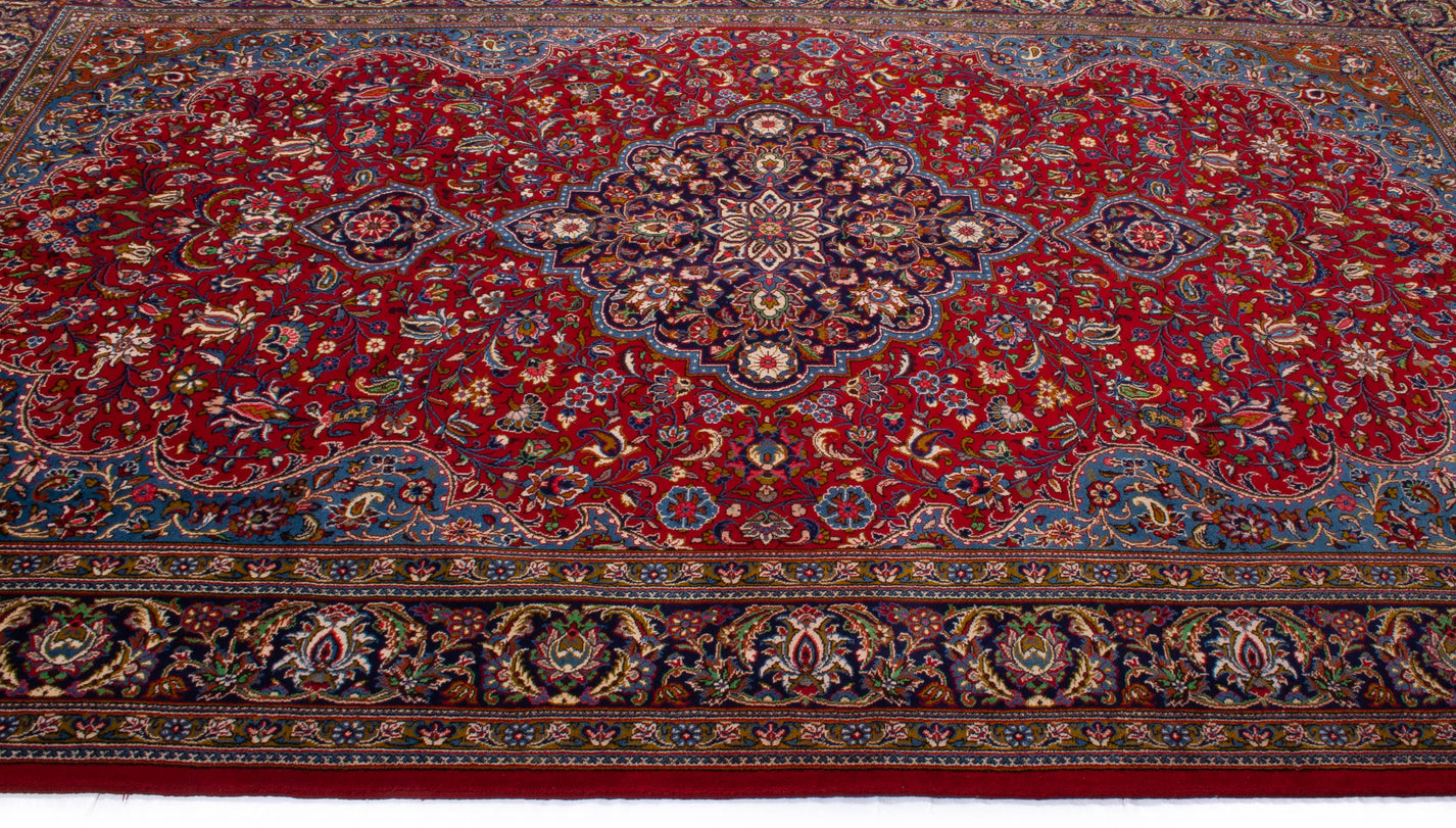 Hand-Knotted Semi-Antique Persian Qom Rug - Ref: 3144 - 370 x 243cm ...