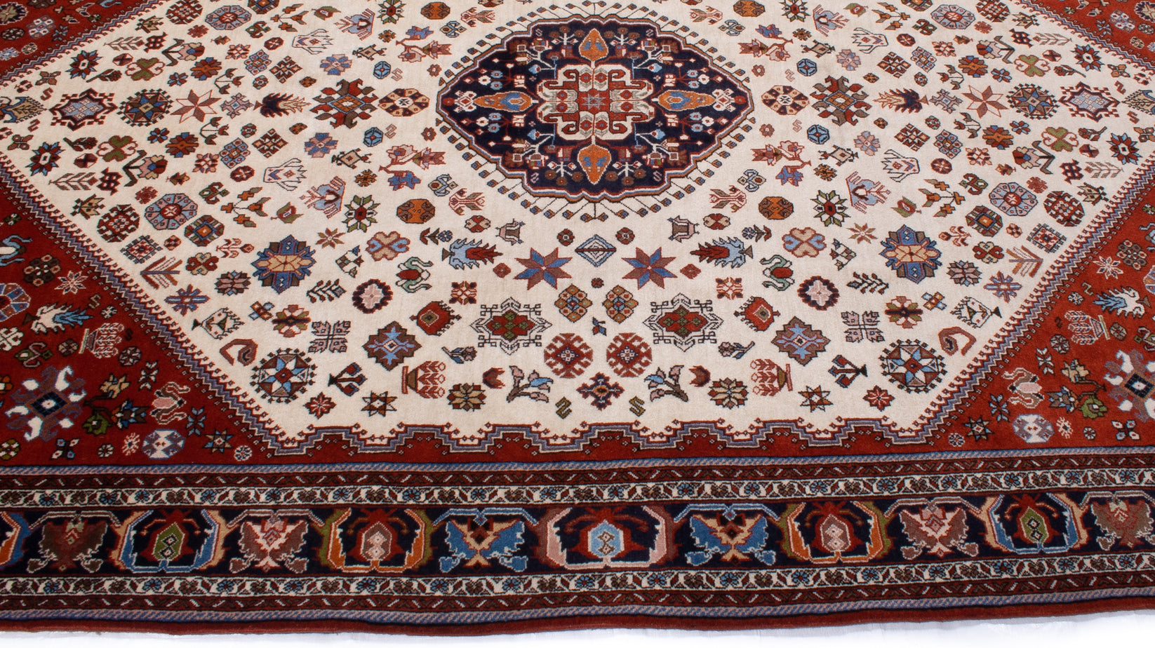 Hand-Knotted Persian Abadeh Rug - Ref: 3147 - 257 x 180cm – Little-Persia