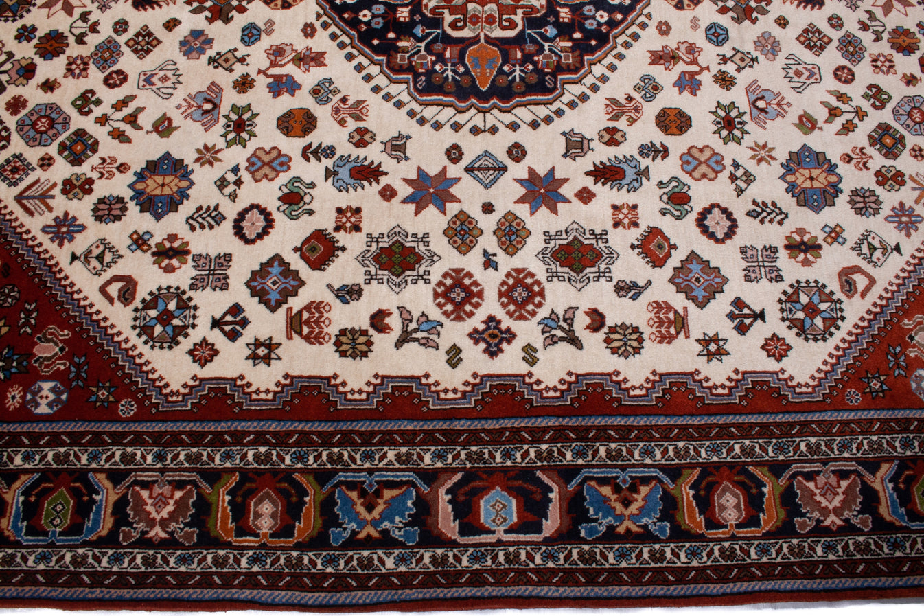 Hand-Knotted Persian Abadeh Rug - Ref: 3147 - 257 x 180cm – Little-Persia