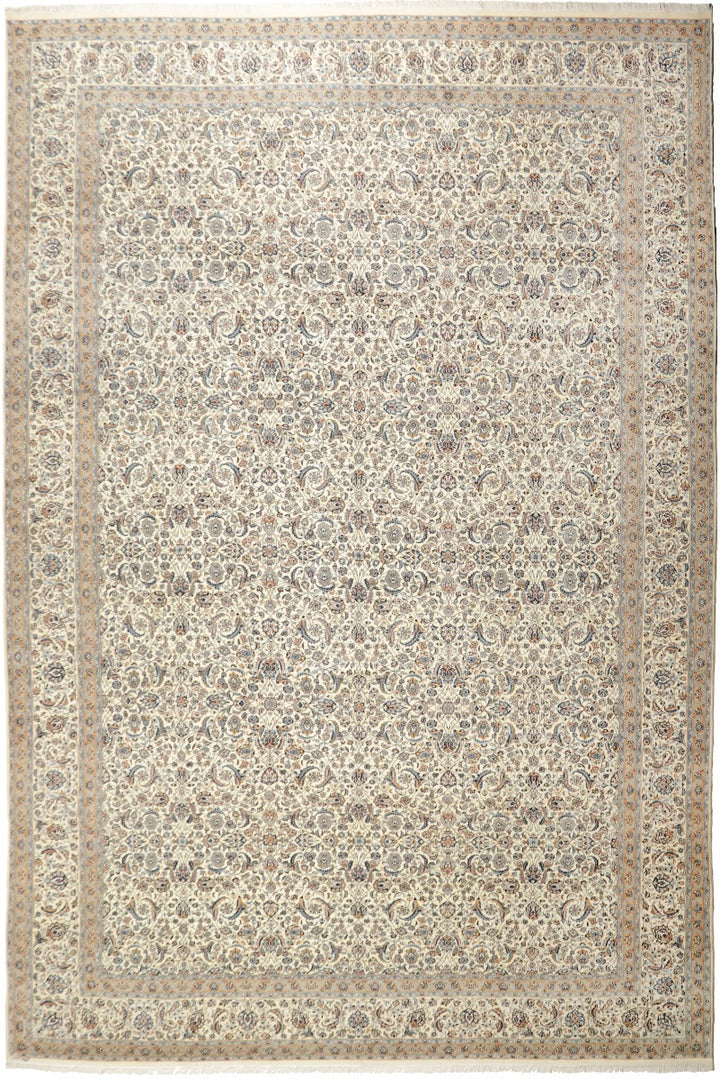 Hand-Knotted Persian Nain Wool & Silk Rug - Ref: 10348 - 320 x 200cm ...