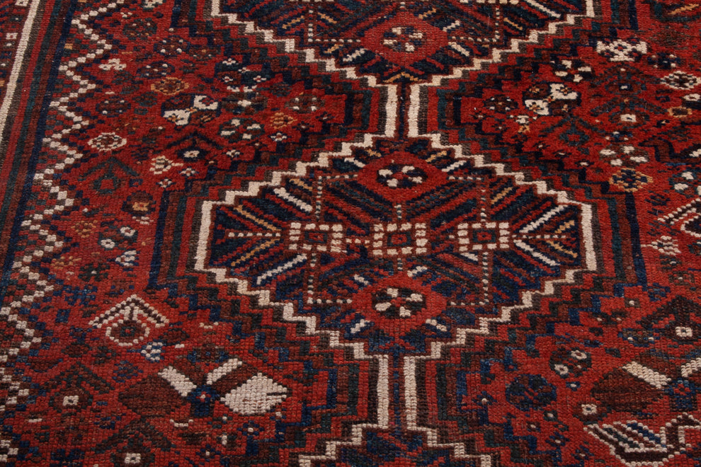 Hand-Knotted Antique Persian Shiraz Square Rug - Ref: 3271 - 175 x ...
