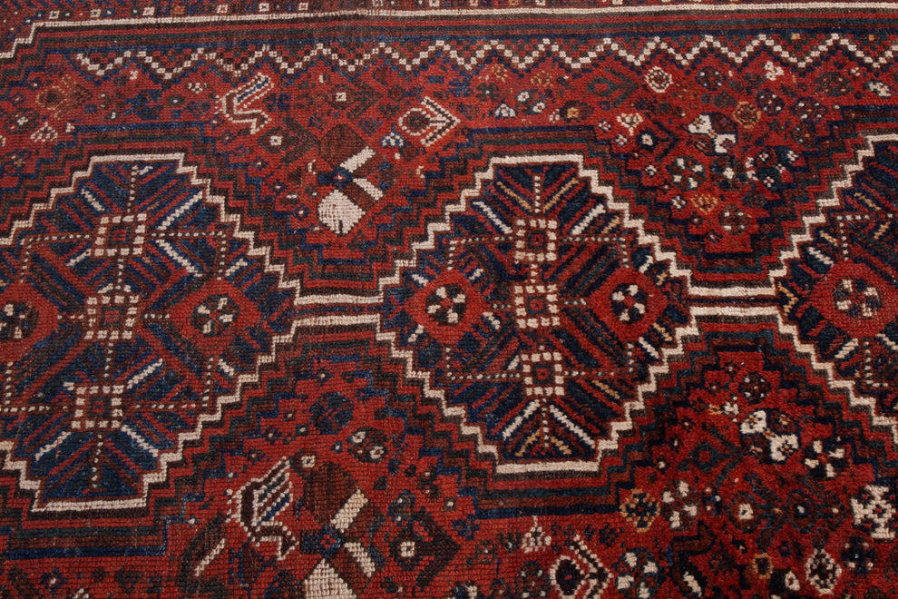 Hand-Knotted Antique Persian Shiraz Square Rug - Ref: 3271 - 175 x ...