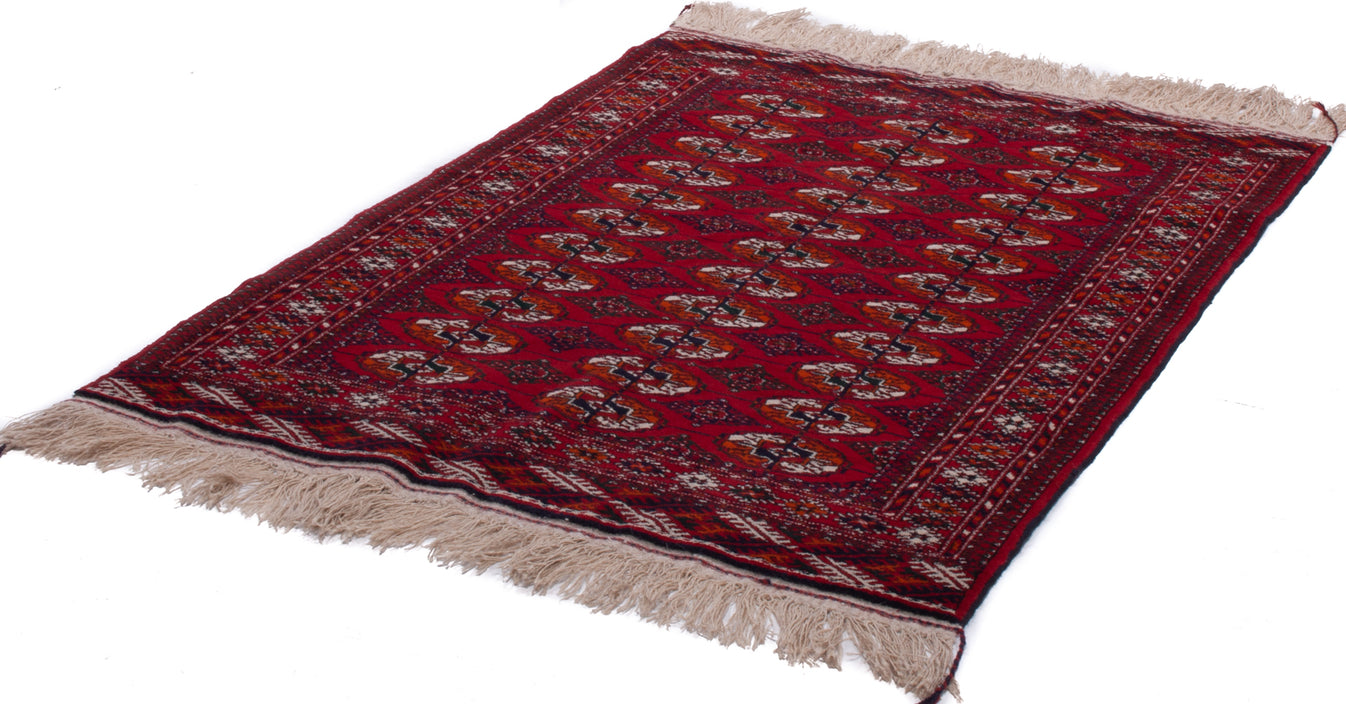 Hand-Knotted Persian Turkmen Rug - Ref: 3309 - 150 x 100cm – Little-Persia