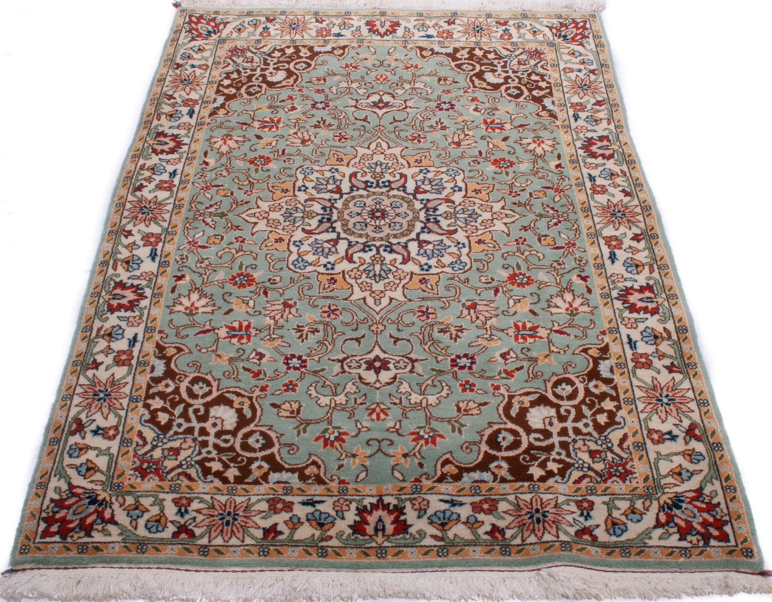 Hand-Knotted Persian Qom Rug - Ref: 3312 - 155 x 100cm – Little-Persia