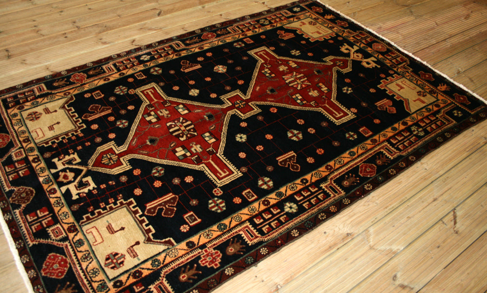 Hand-Knotted Semi-Antique Persian Nahavand Rug - Ref: 410 - 240 x 154cm ...